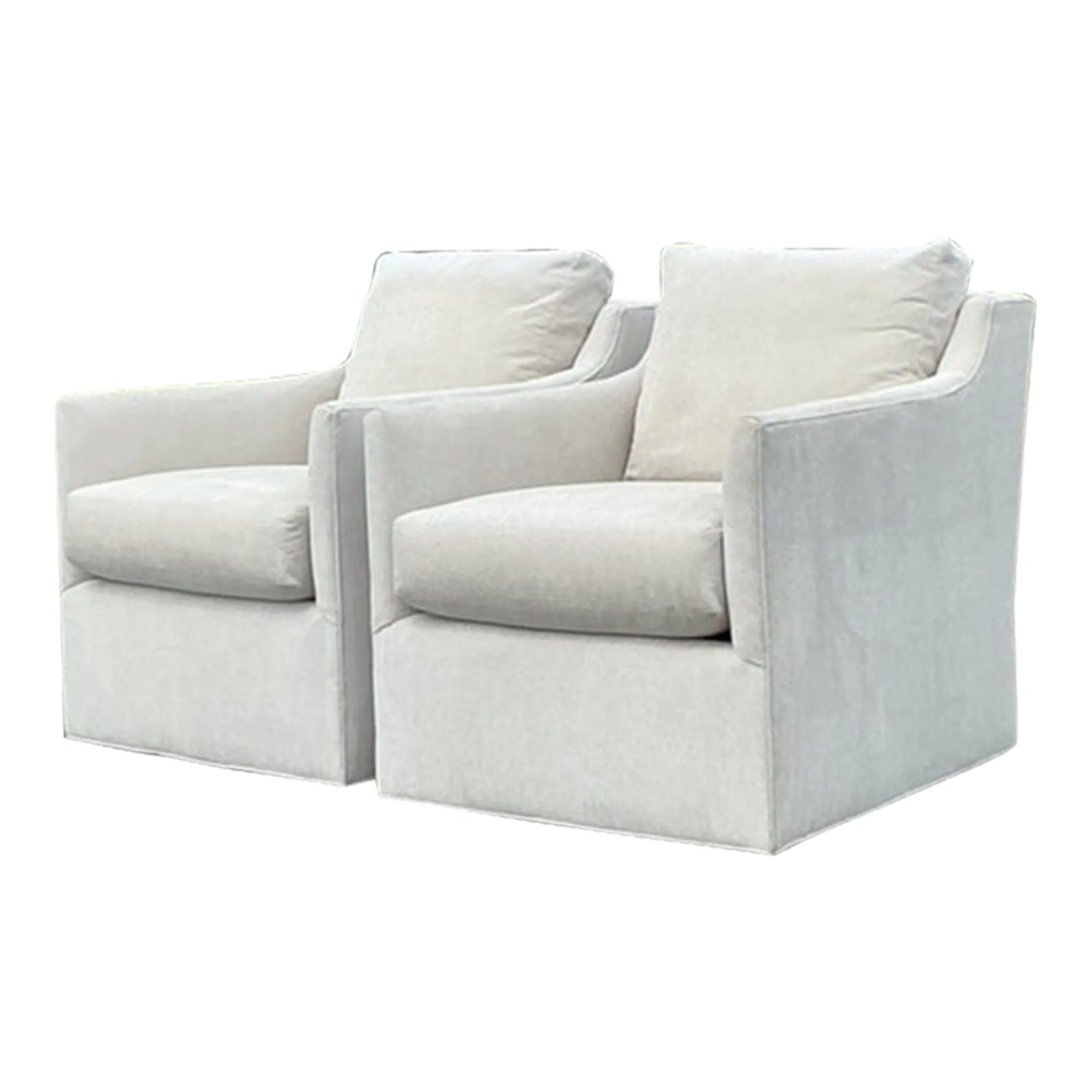 Vintage Boho Century “Allison” Swivel Chairs - a Pair | Chairish