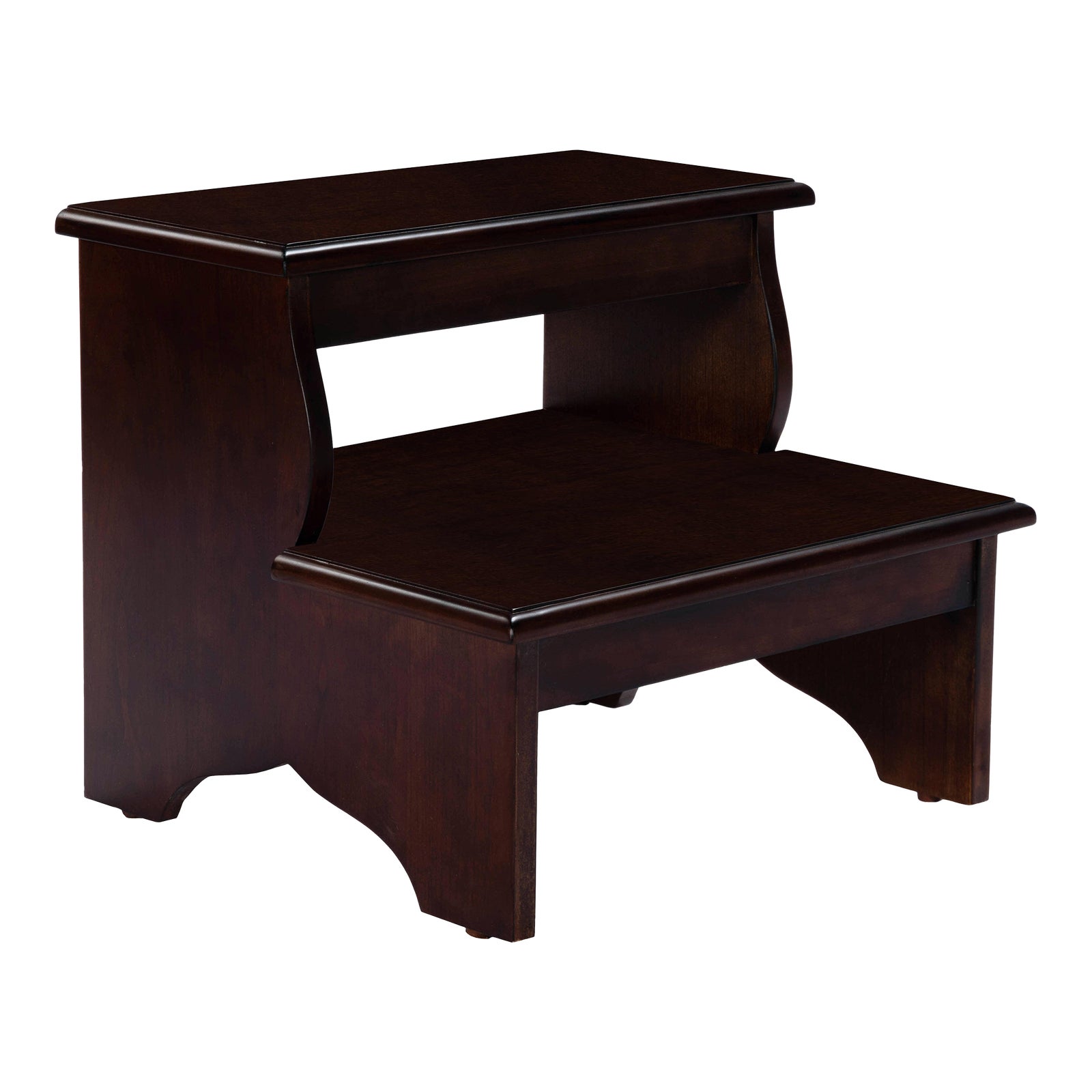 Melrose Step Stool, Cherry Brown | Chairish