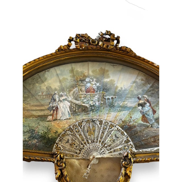 Antique 19th Century Framed French Fan | Chairish