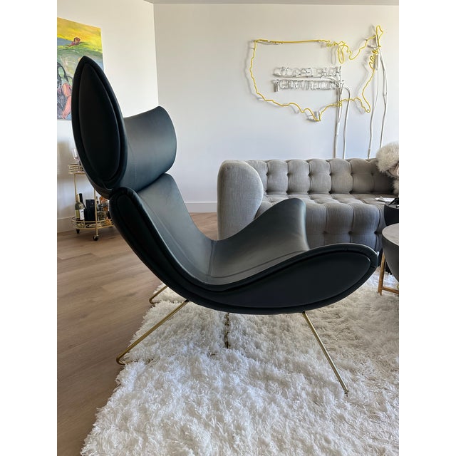 Boconcept Navy Chester Leather. Chair | Chairish