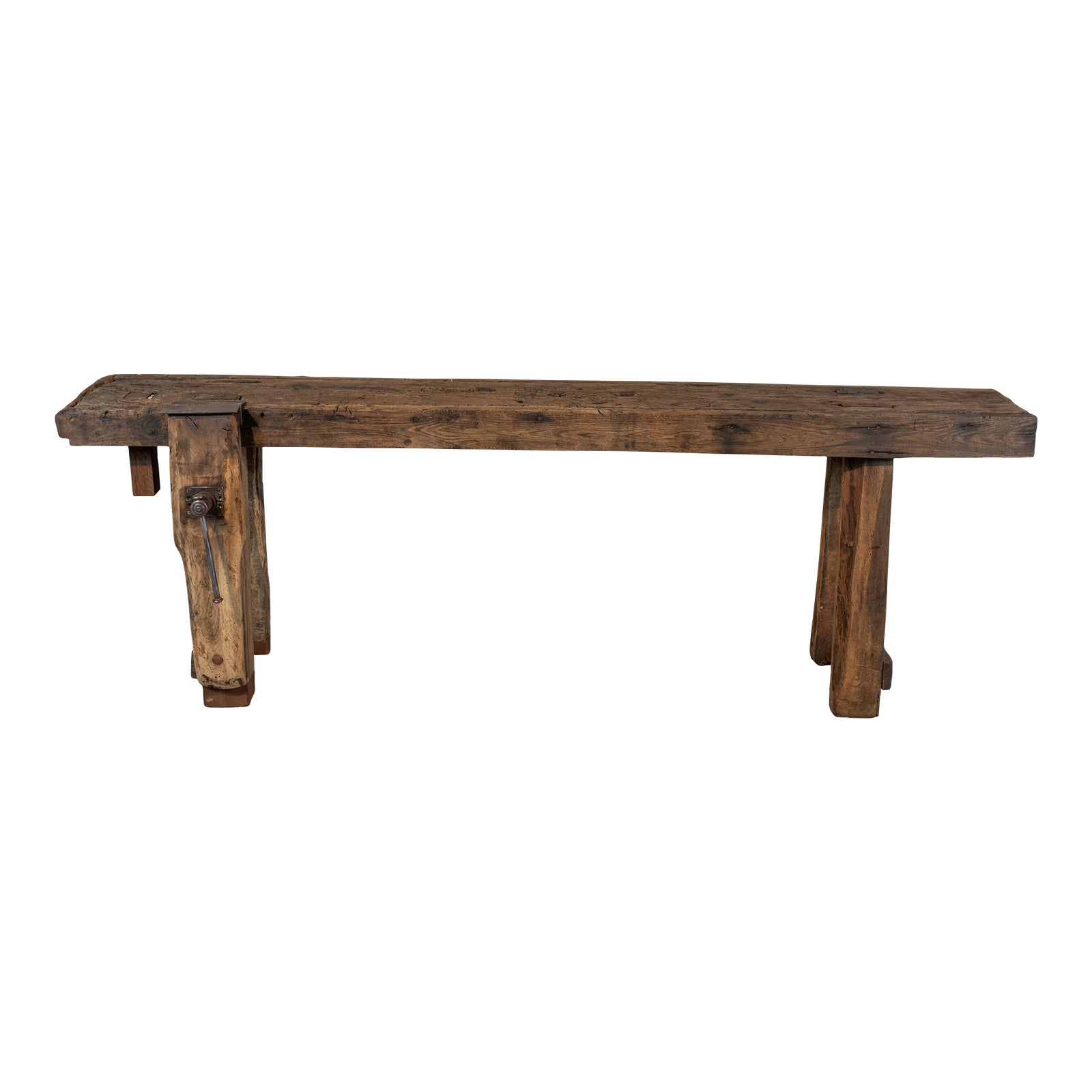19th Century French Carpenter's Workbench or Console | Chairish