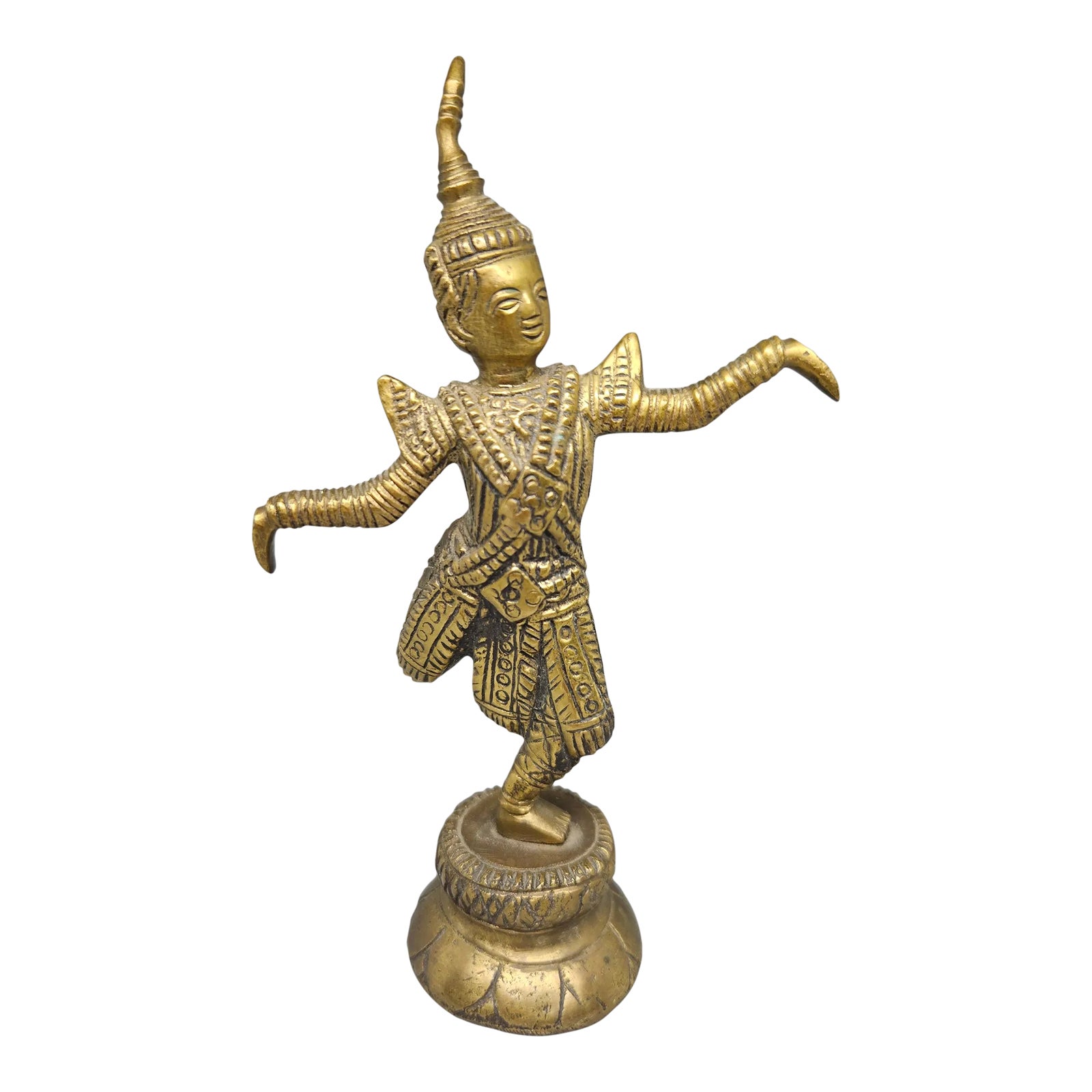 Bronze Brass Copper Thai Siam Temple Dancer | Chairish