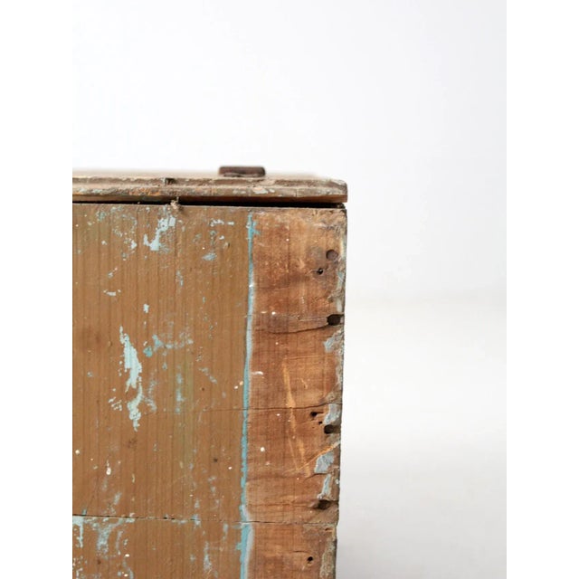 Vintage Rustic Wooden Box | Chairish