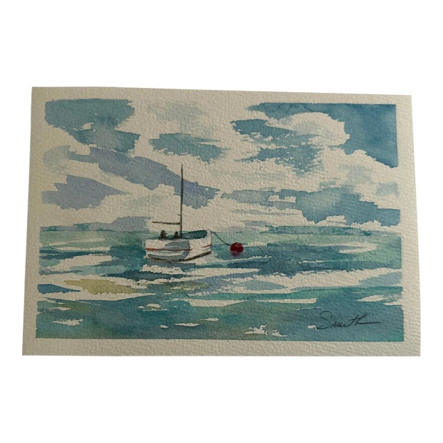 Nancy Smith Original Seascape by Nancy Smith “Red Buoy” | Chairish