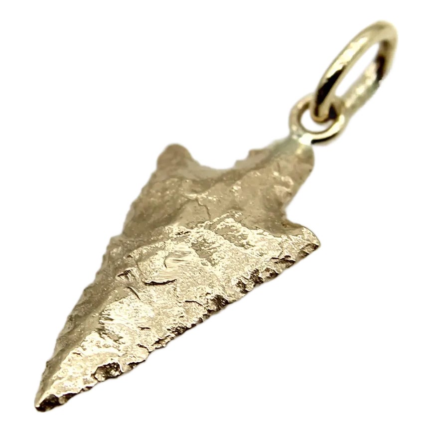 14k Gold Signature Arrowhead Charm | Chairish