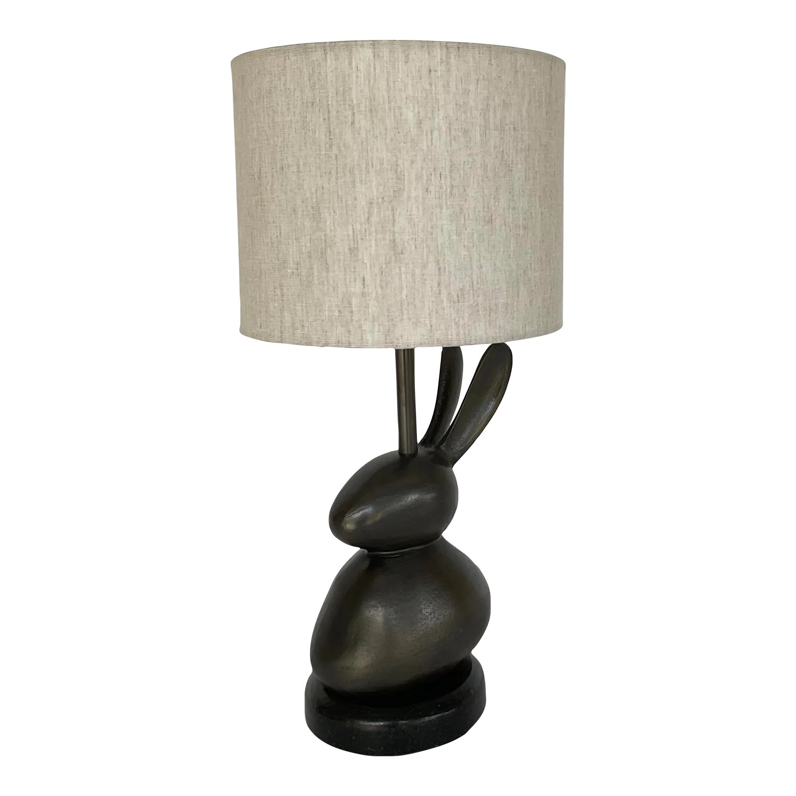 Currey & Company Modern Bronze Rabbit Folkestone Table Lamp | Chairish