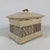 Inlaid Stone Box With Inlay Pattern and Brass Handle | Chairish