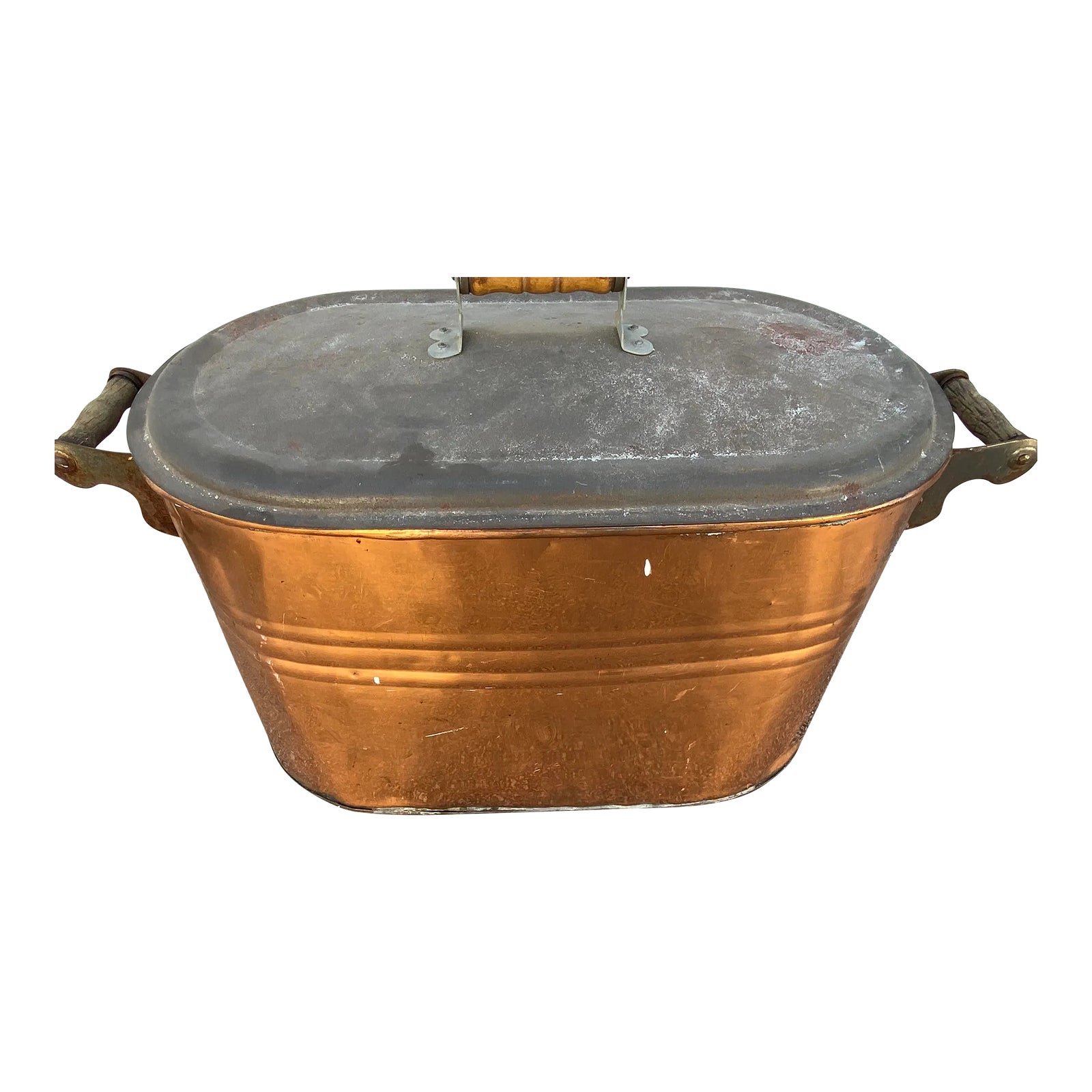 Vintage Rustic Copper Boiler With Lid | Chairish