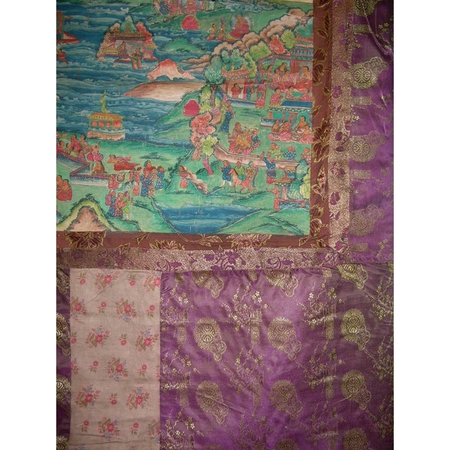Antique Buddhist Thangka Textile | Chairish
