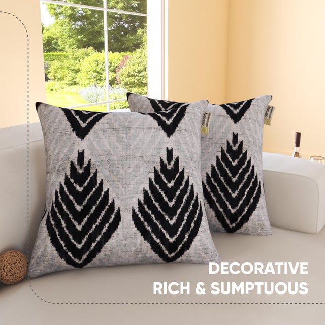 Handmade Silk Throw Pillows - a Pair | Chairish