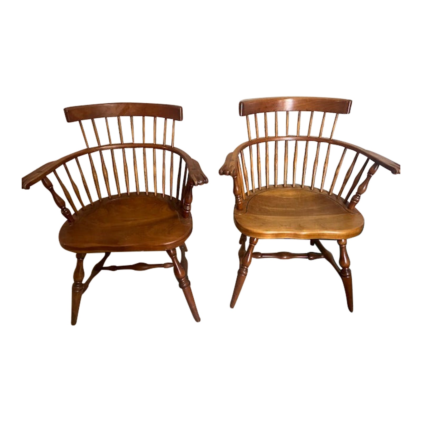 Mid 20th Century L & L G Stickley Fan Back Windsor Style Cherry Valley ...