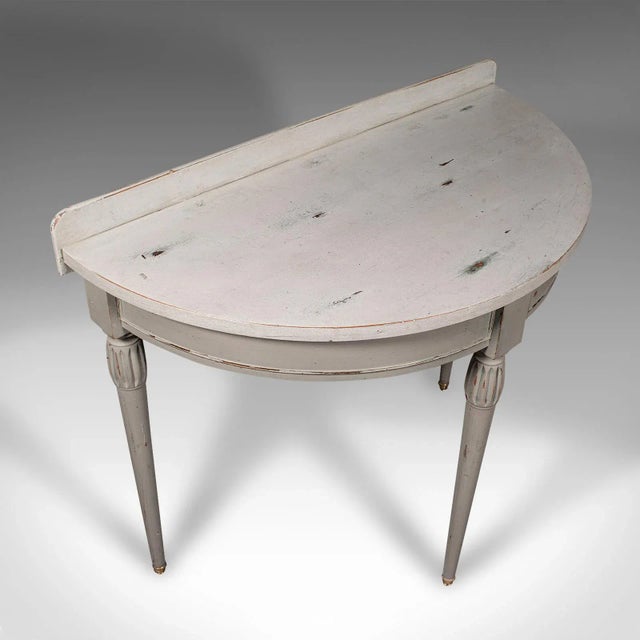 1900's Antique Demi Lune Side Table | Chairish