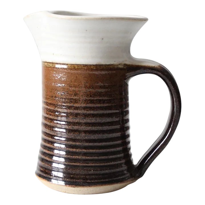 Vintage Studio Pottery Pitcher | Chairish