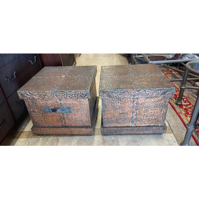 Arenson Studio Copper Chests, 1970s | Chairish