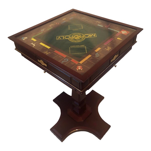 Wooden Monopoly Game Board and Table Collectors Edition | Chairish