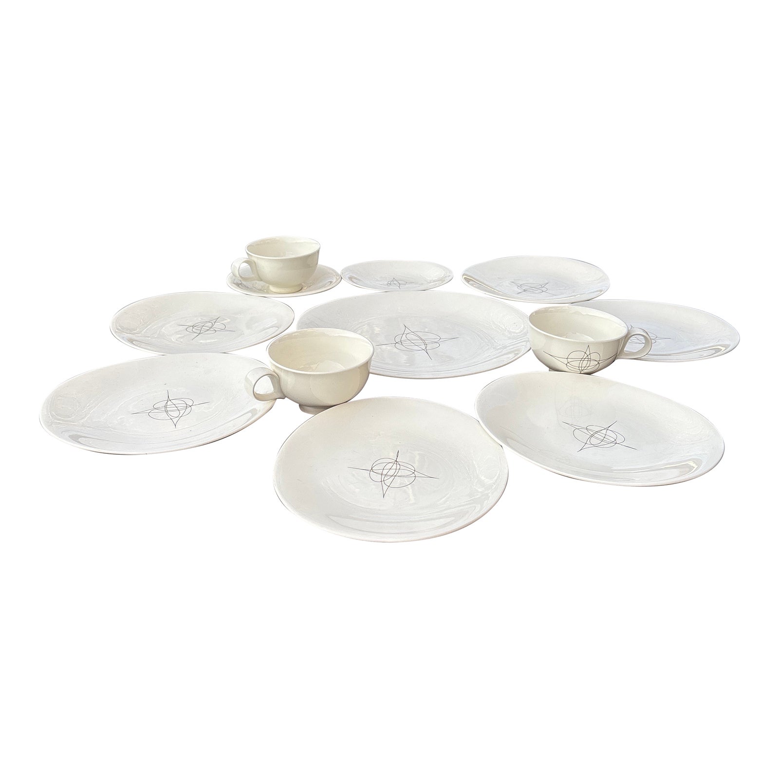 1950s Eva Zeisel Hallcraft China Set- 13 Pieces | Chairish