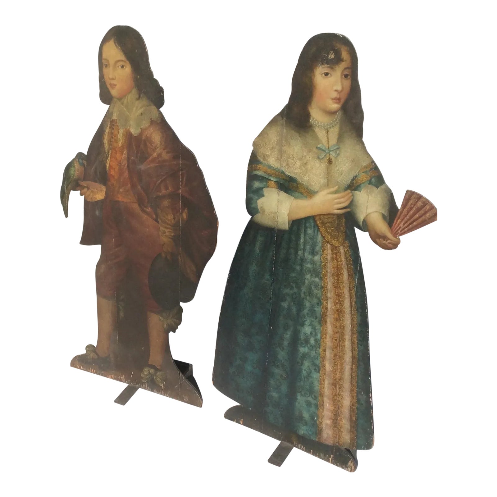 Antique English Oak Dummy Boards - a Pair | Chairish