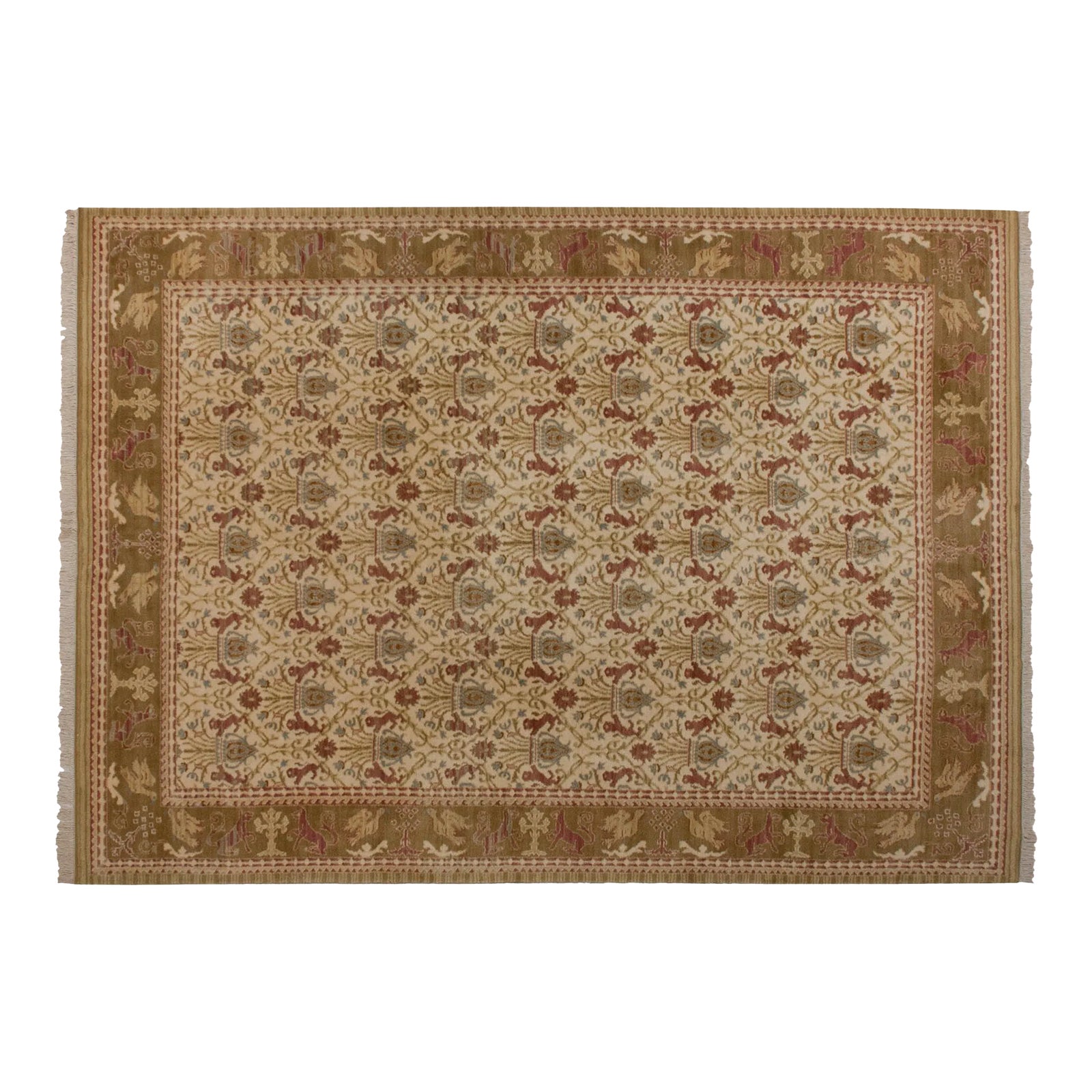 Vintage Spanish Alcaraz Design Carpet - 9'7" X 13'6" | Chairish