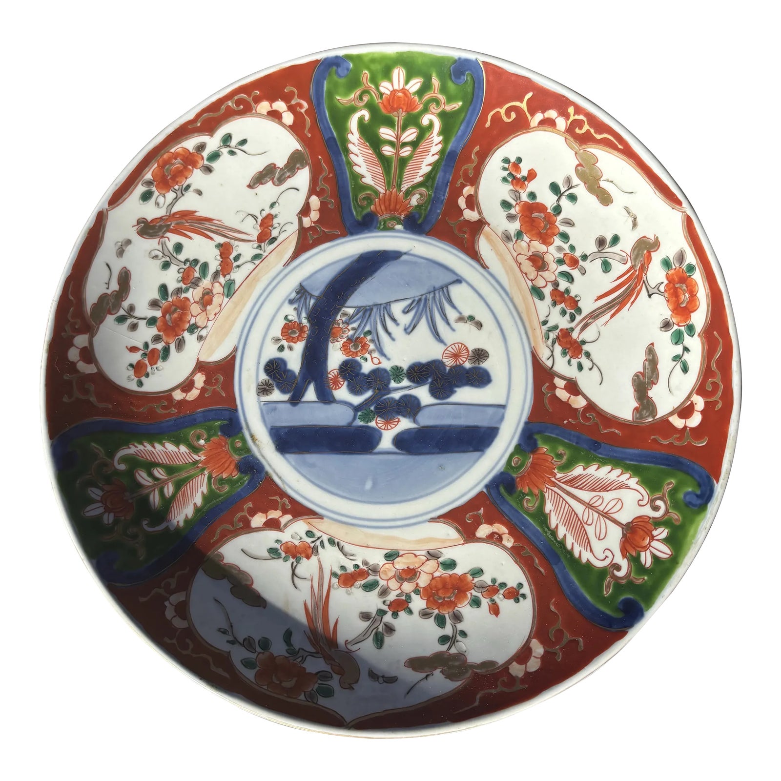 Mid 19th Century Antique Imari Platter | Chairish