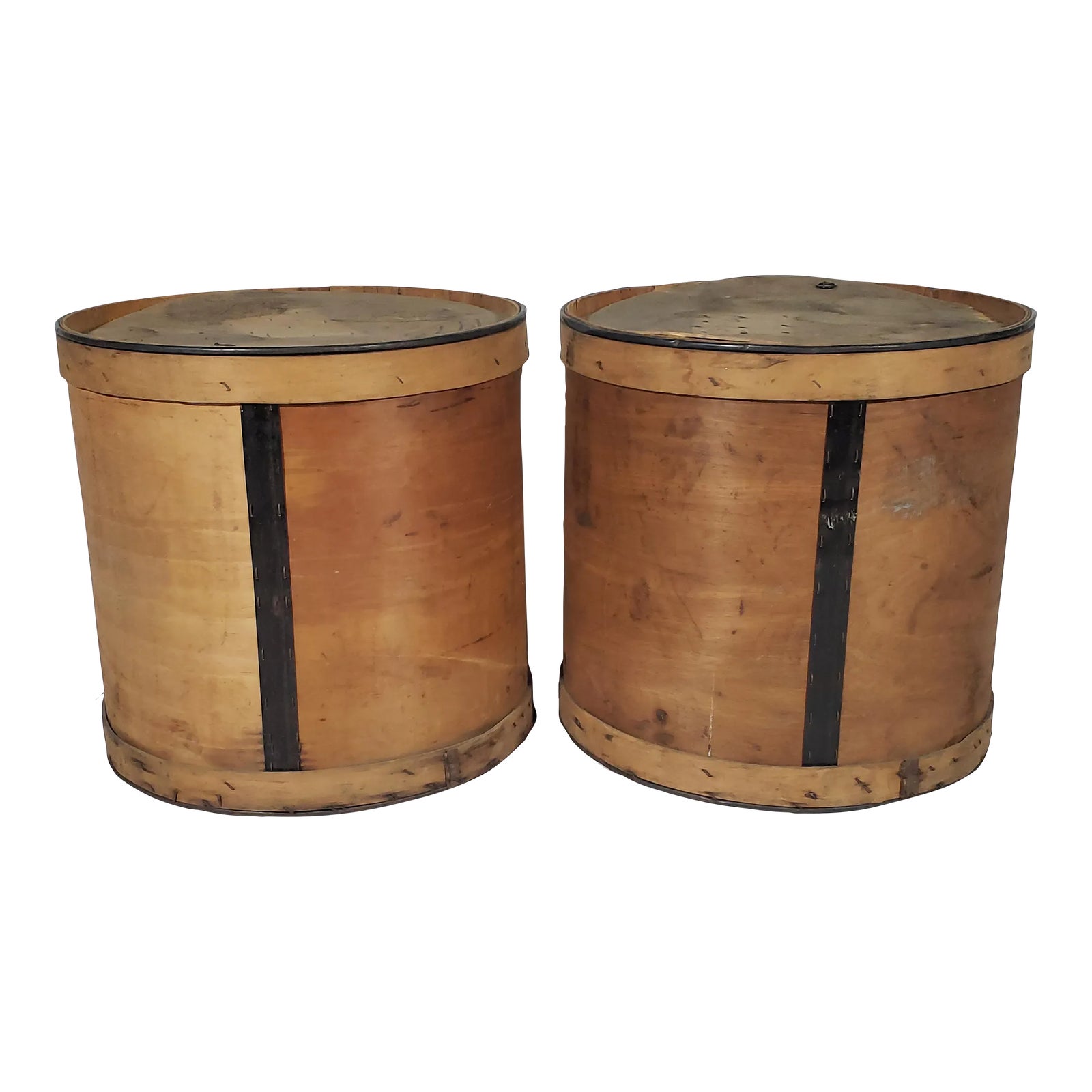 Very Large Antique Wood Shipping Boxes From "National Grinding Wheel Co ...