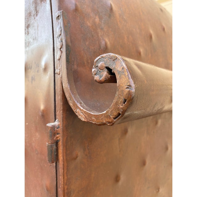 Monumental Handcrafted Dimpled Steel Armoire (Mexico) | Chairish