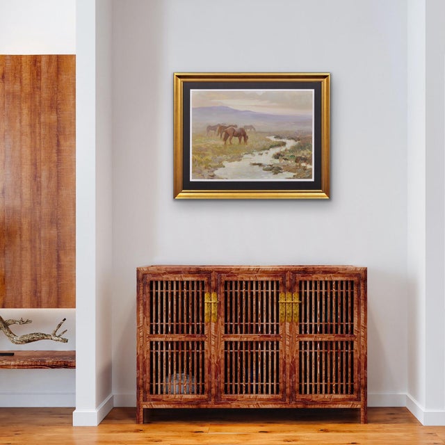 Charles Walter Simpson 1885 - 1971. English. Dartmoor Ponies. Oil on ...