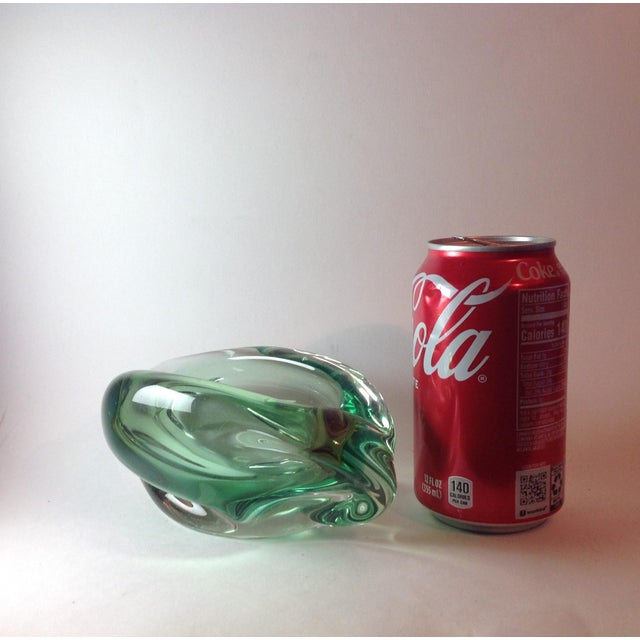 1970s Sommerso and Cristallo Green Freeform Ashtray Catchall | Chairish