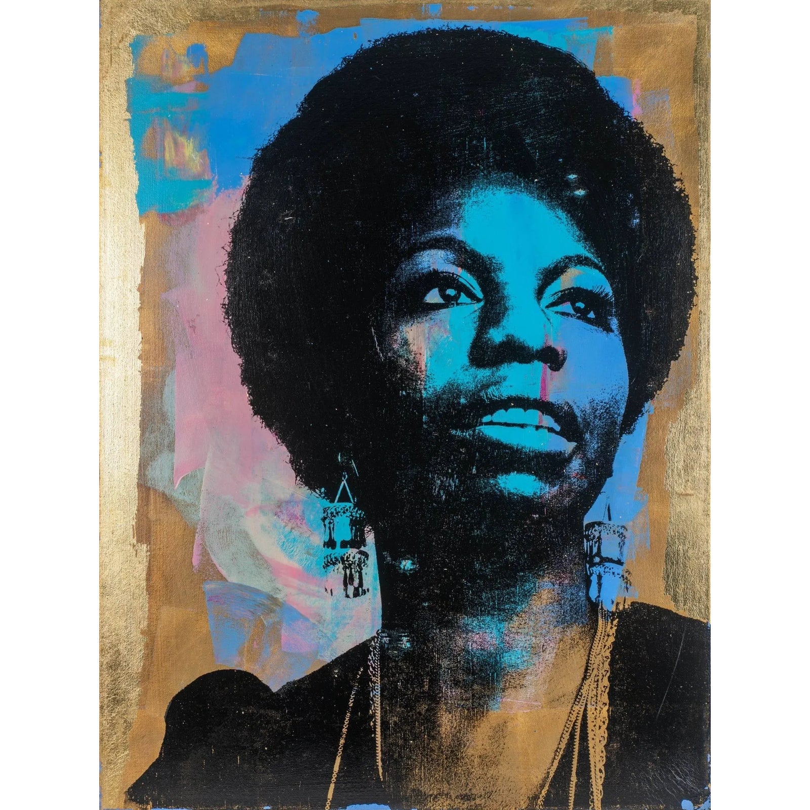 Nina Simone Portrait Painting by Dane Shue | Chairish