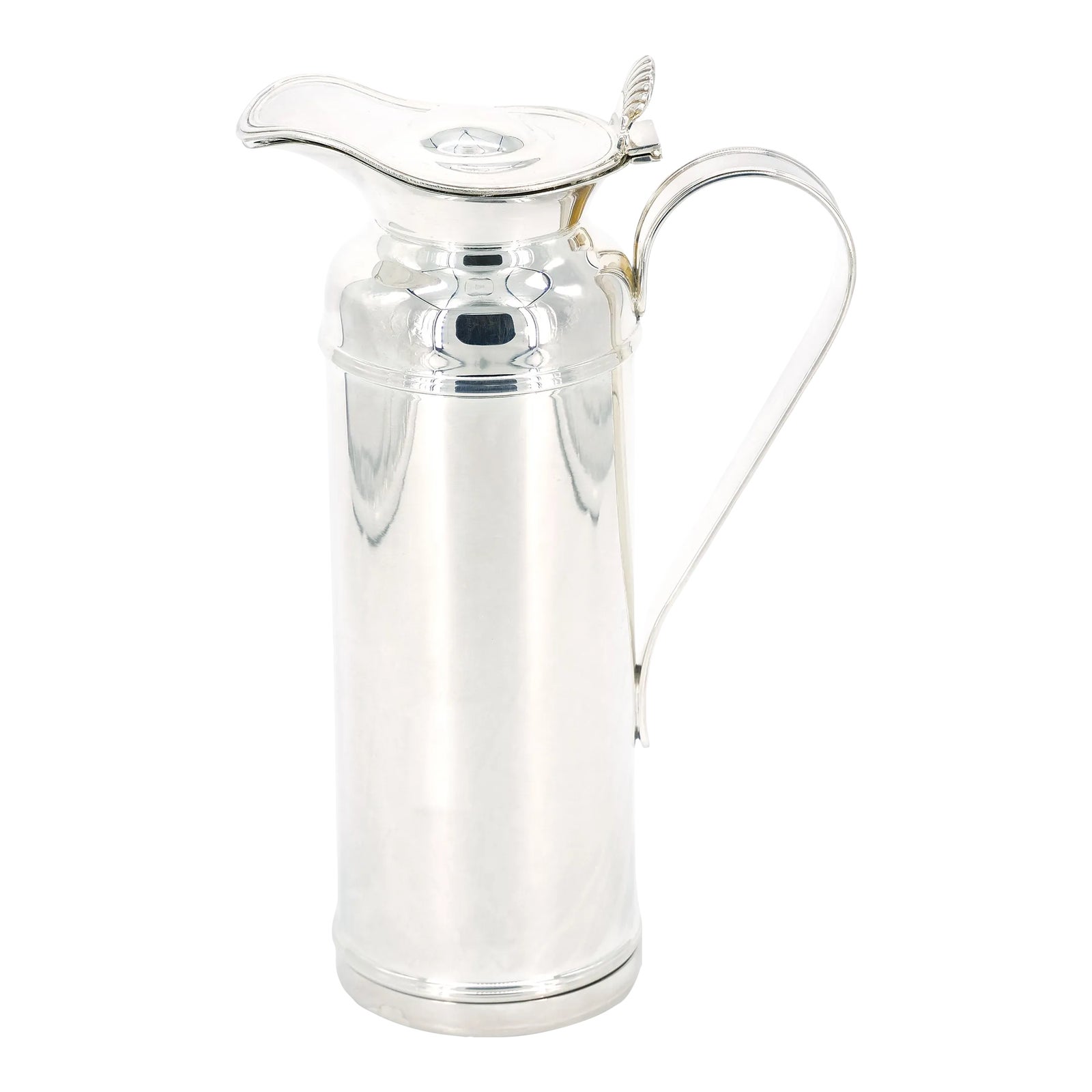 Italian Silver Plated Insulated Interior Hot / Cold Beverage Thermos ...