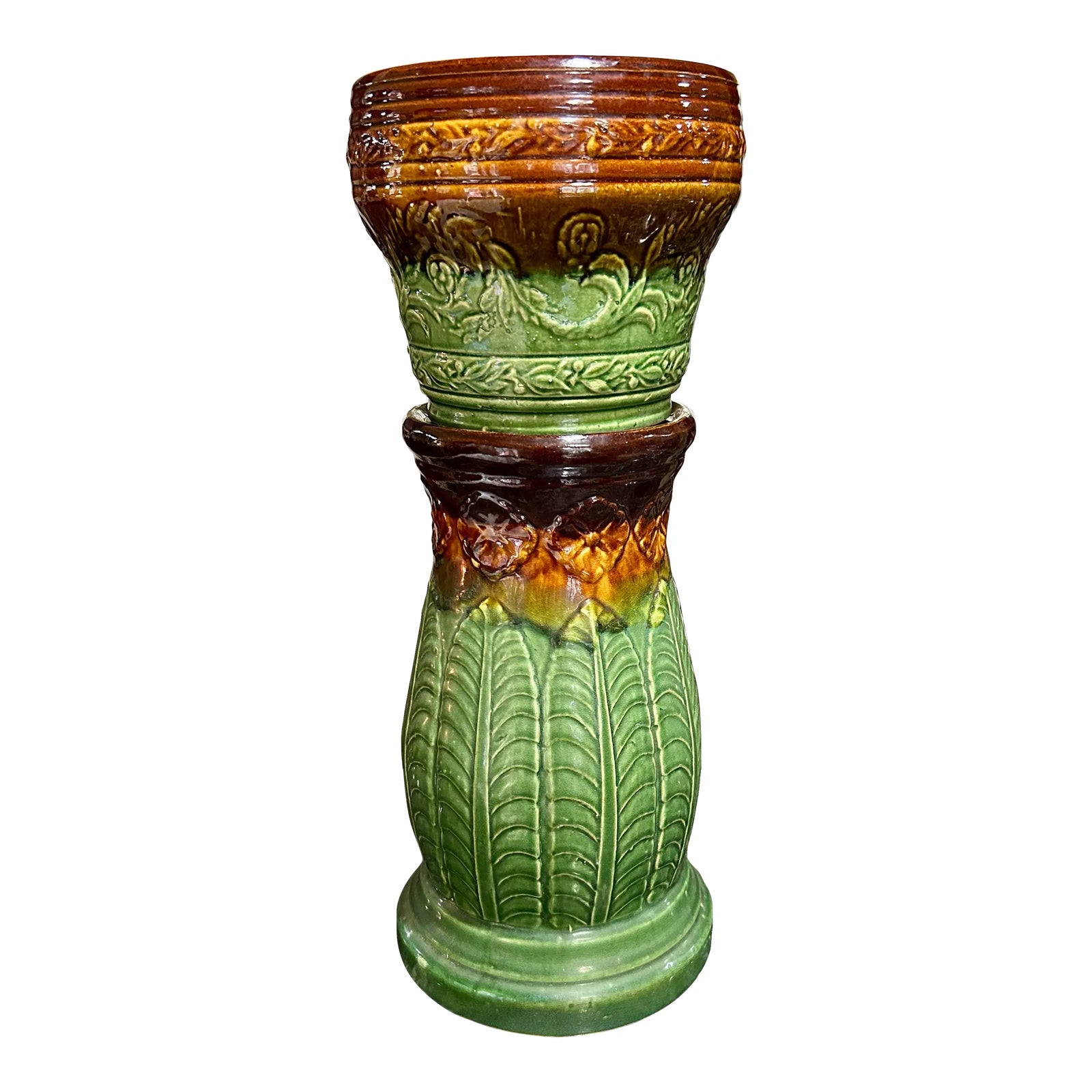 Vintage Robinson Ramsbottom Pottery Company Jardiniere With Pedestal ...
