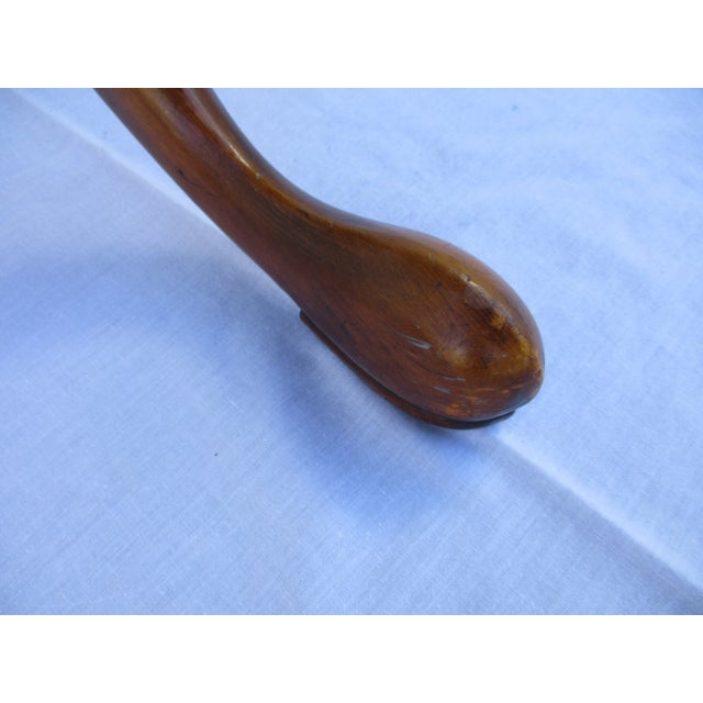 Vintage Round Queen Anne Knotty Pine Shop Original Side Table | Chairish