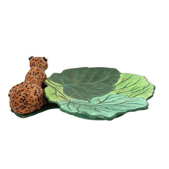 Lynn Chase Jungle Jubilee Leopard Serving Tray-2006 | Chairish
