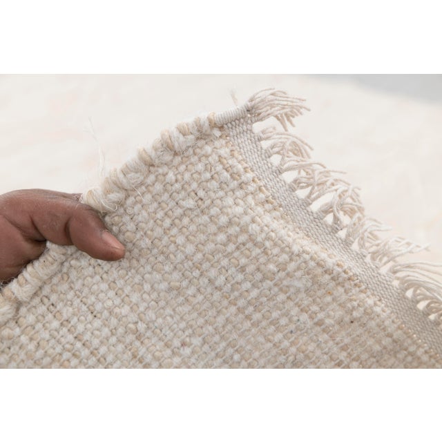 Bohemian White Jute Flatweave Rug Hand Woven, Boho Scandinavian Decor ...