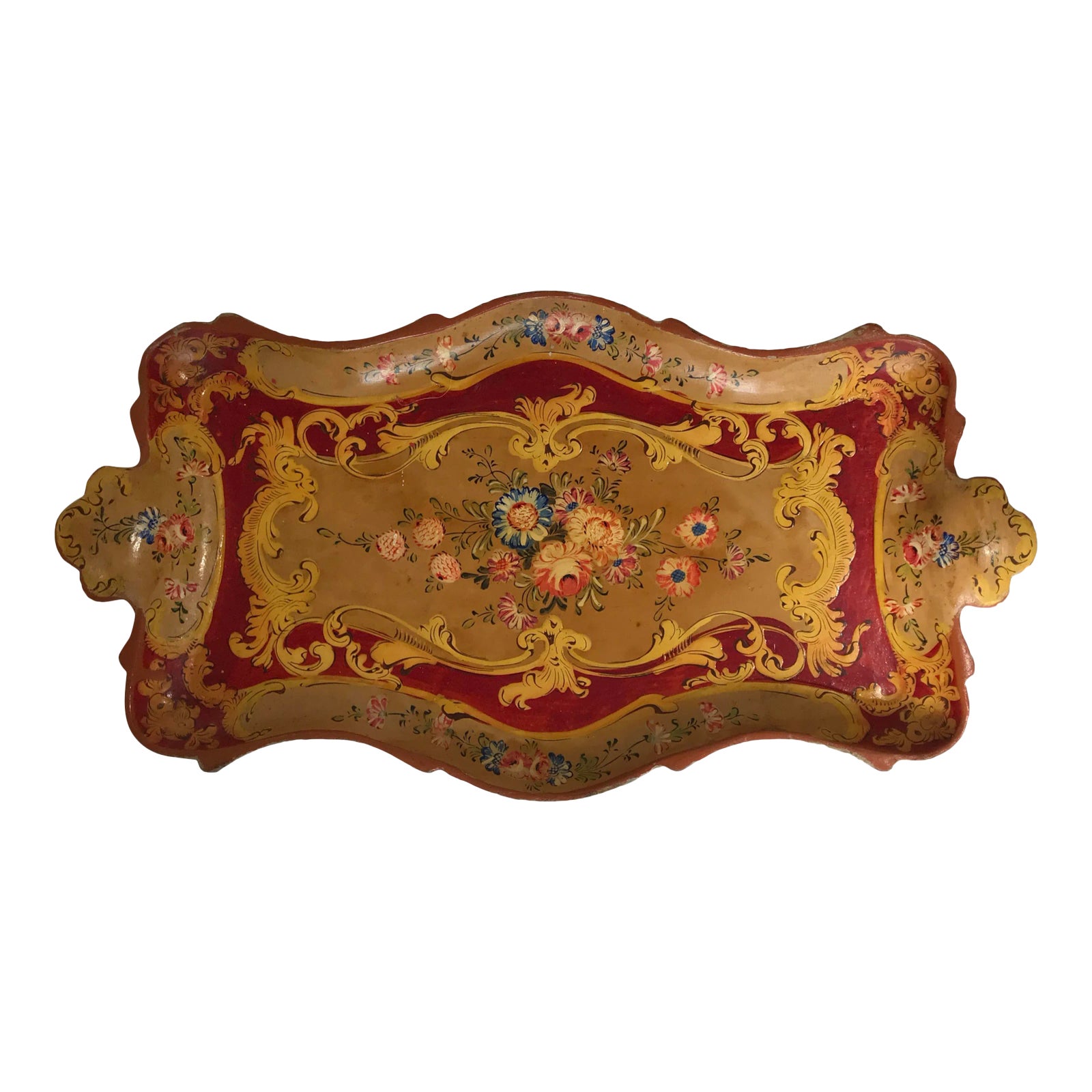 Vintage Made in Japan Alcohol Proof Paper Mache Servng Tray | Chairish