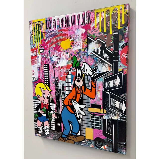 Pop Art Jozza "Lost in New York" Original Acrylic on Canvas, Signed ...