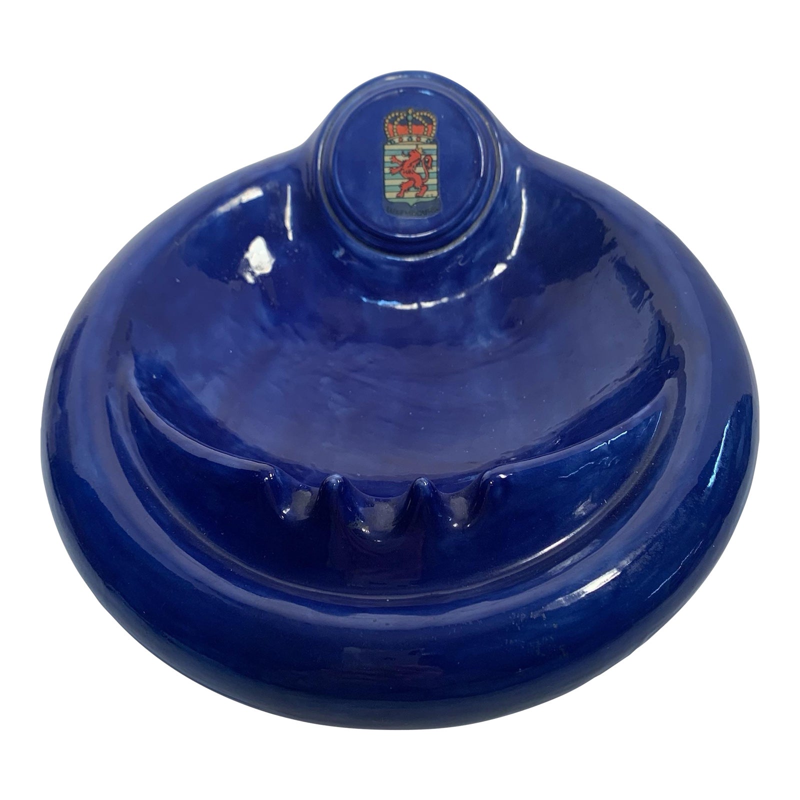 Mid-20th Century Traditional Cobalt Blue Ceramic Ashtray Luxembourg ...