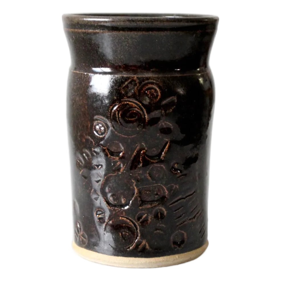 Vintage Studio Pottery Vase by Narra Smith Cox | Chairish