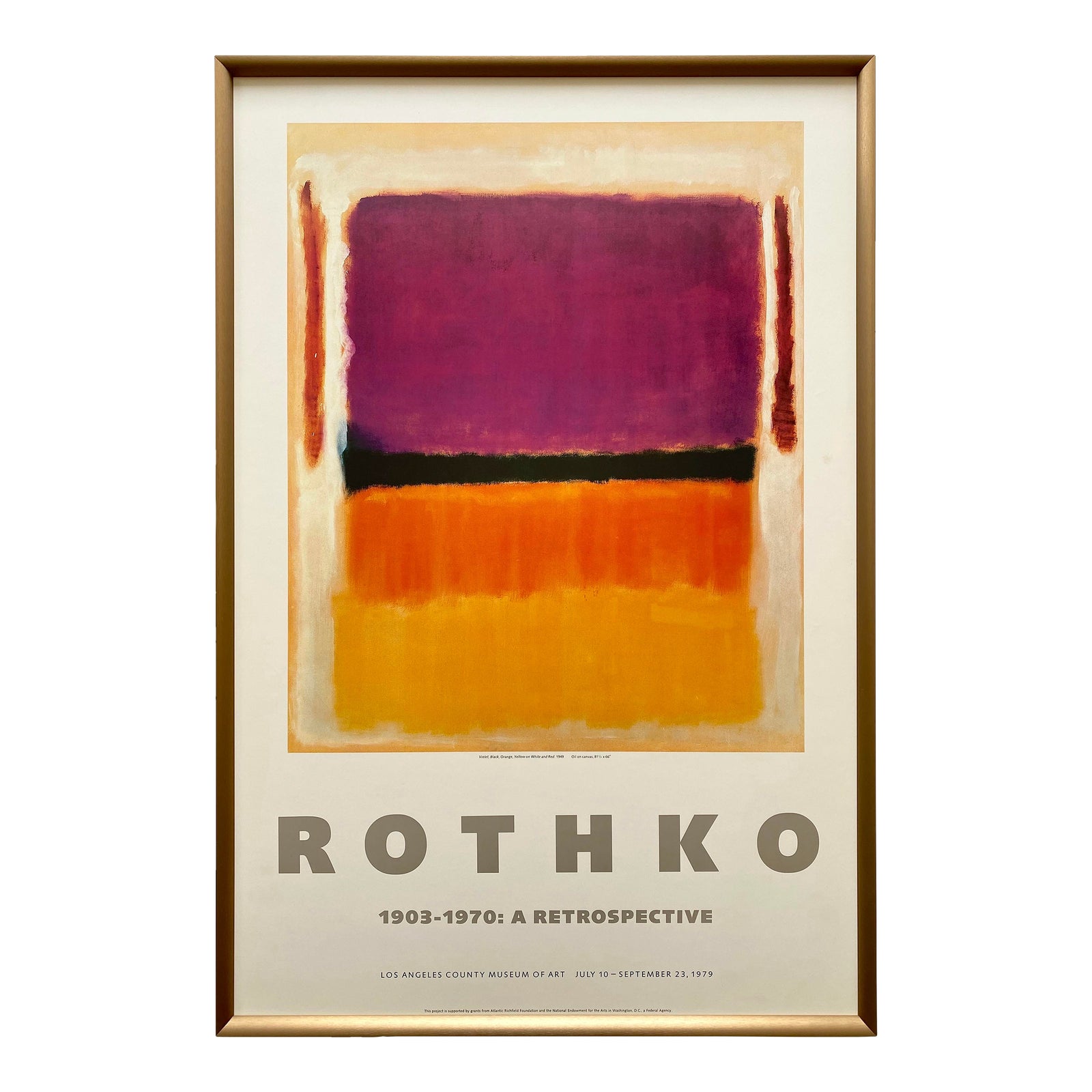 Mark Rothko Vintage 1979 Modernist Lithograph Print Framed Abstract ...