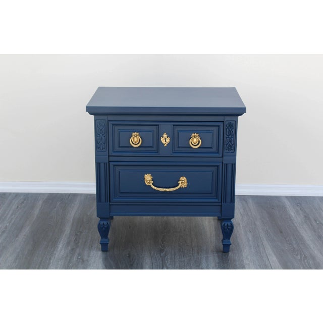 1970s Mid-Century Blue Nightstand by Dixie | Chairish