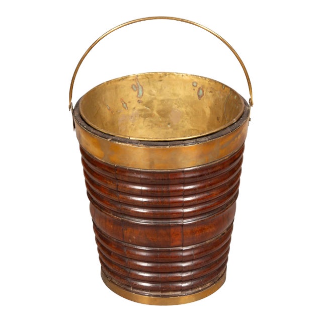 Irish Mahogany Peat Bucket | Chairish