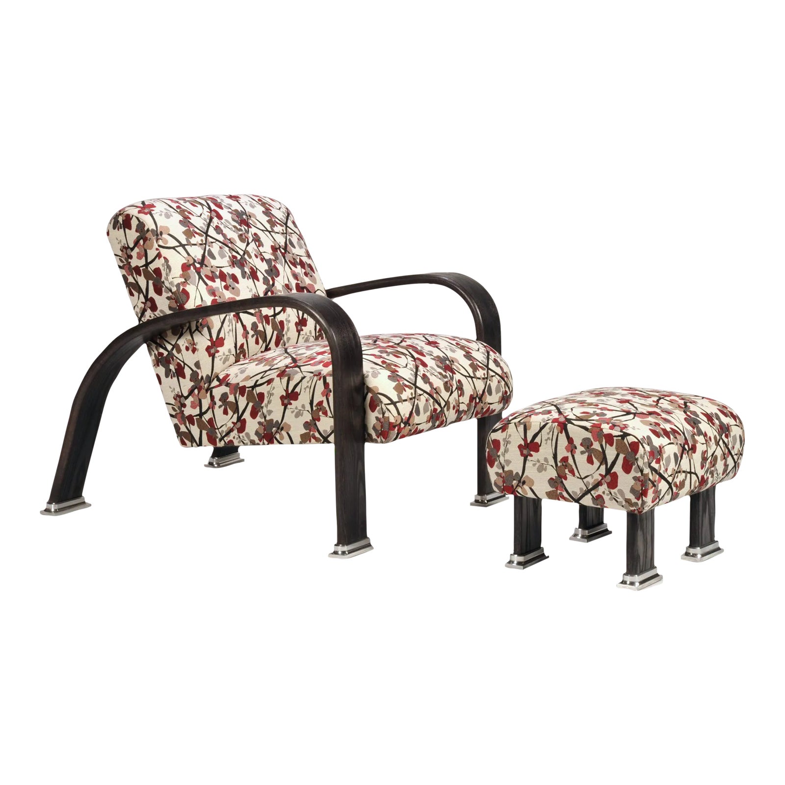 Enrico Bartolini Pipers Brook Classic Lounge Chair and Ottoman | Chairish