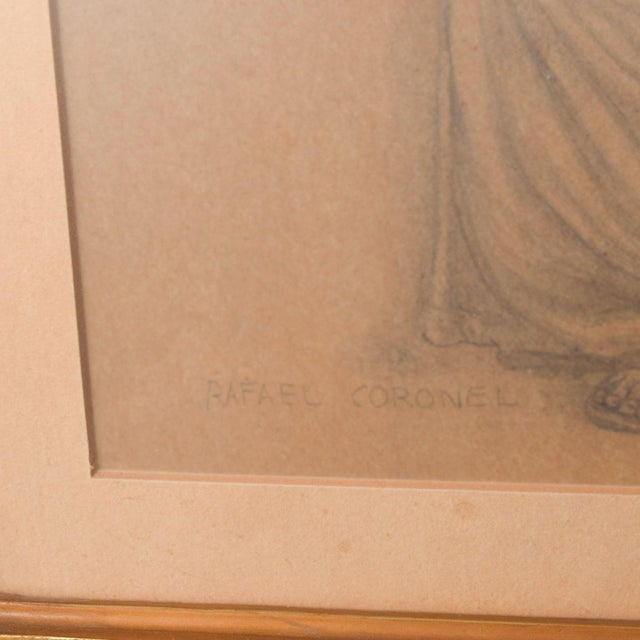 1980s Great Masters Expressionism Rafael Coronel Pencil Drawing Signed ...