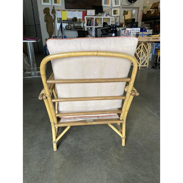 "1949er" Rattan 3-Strand X-Arm Lounge Chair by Ficks Reed - Set of 4 ...