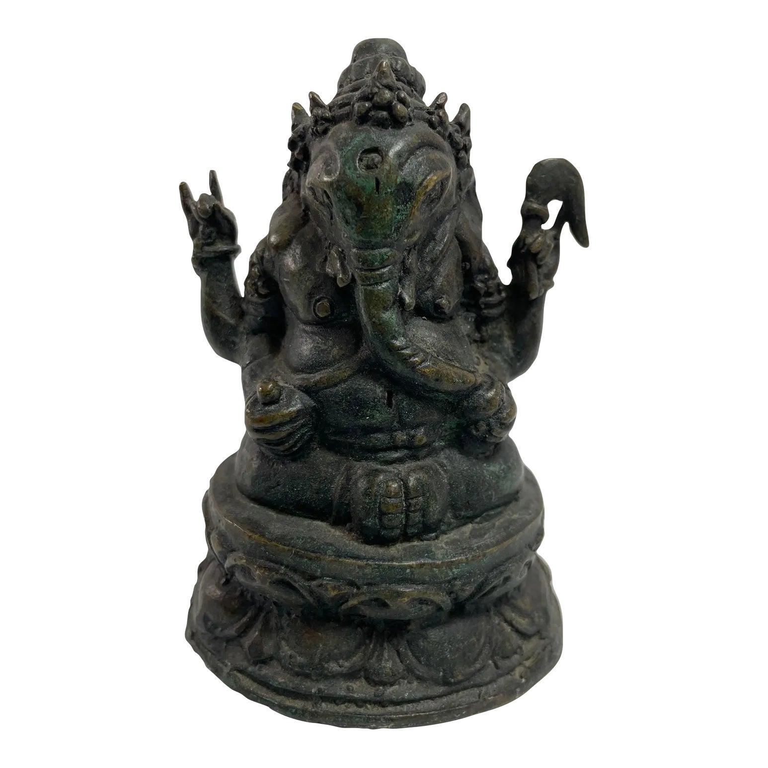 Bronze Statue Sculpture of Ganesh Indian or Nepalese Bronze Hindu ...