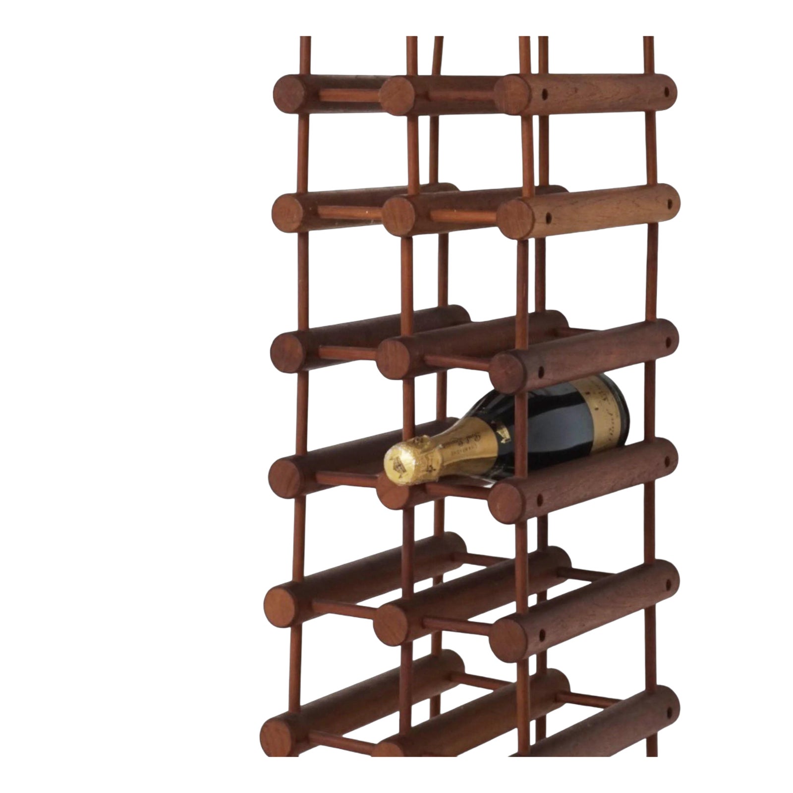 Teak Wine Rack by Nissen Langaa, 1960s | Chairish