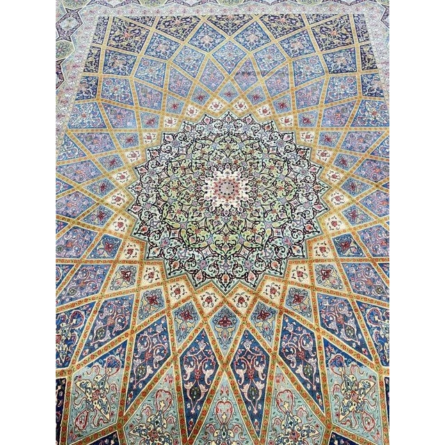 1970s Old Masterpiece Tabriz Rug 10 X 13 | Chairish