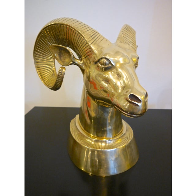 Monumental Brass Rams Head | Chairish