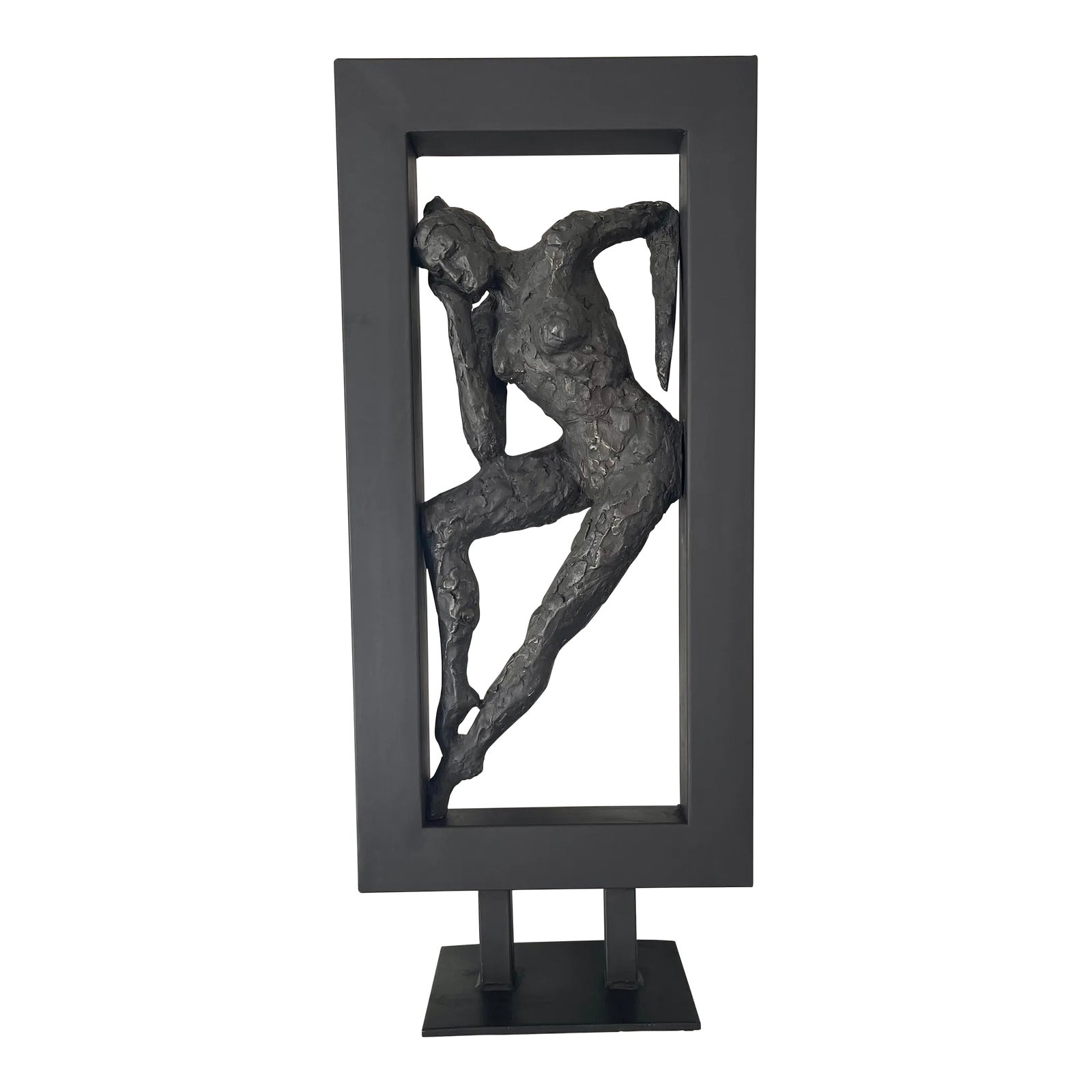 Vintage Abstract Brutalist Female Sculpture | Chairish