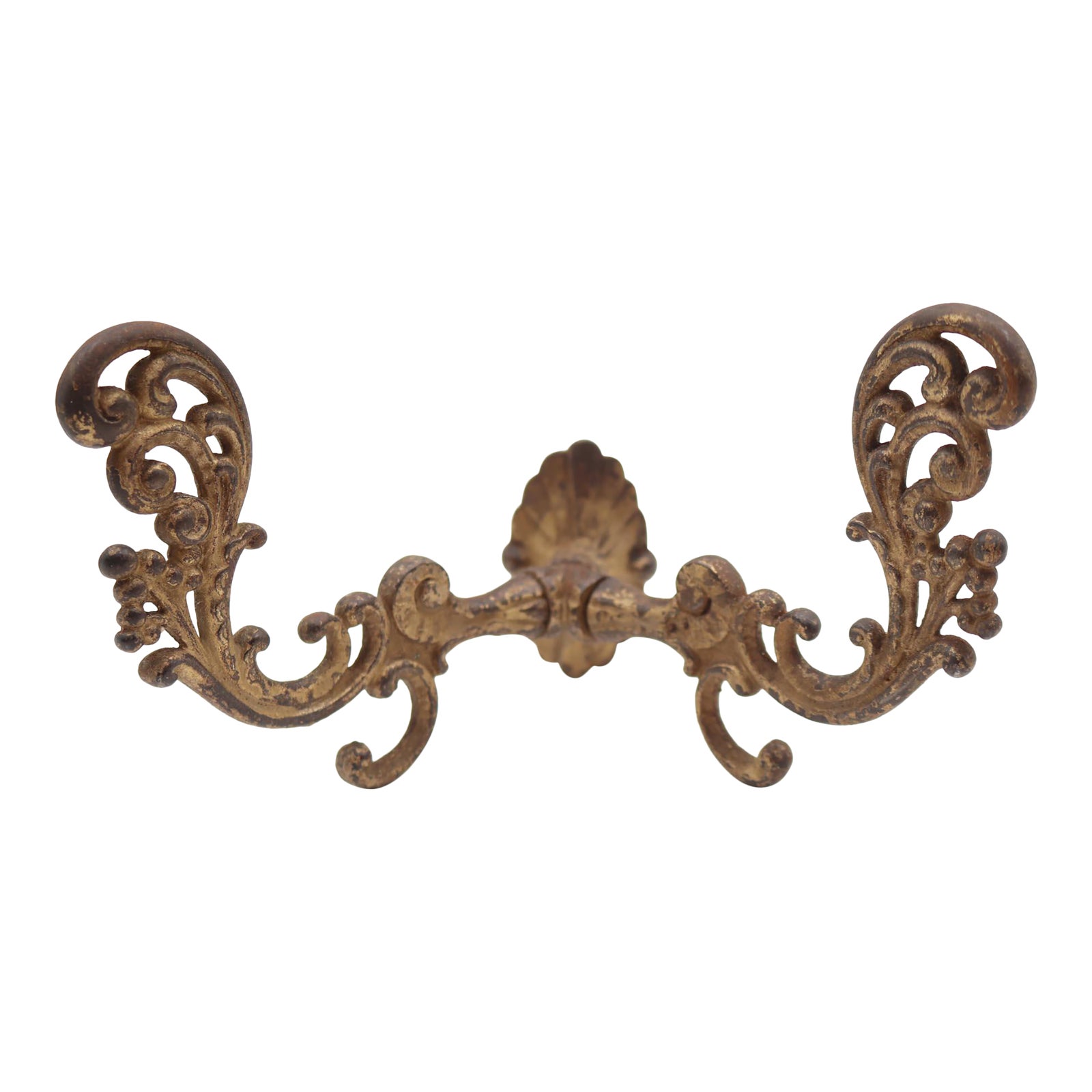 Oversized Antique Victorian Cast Iron Hall Tree Hook | Chairish