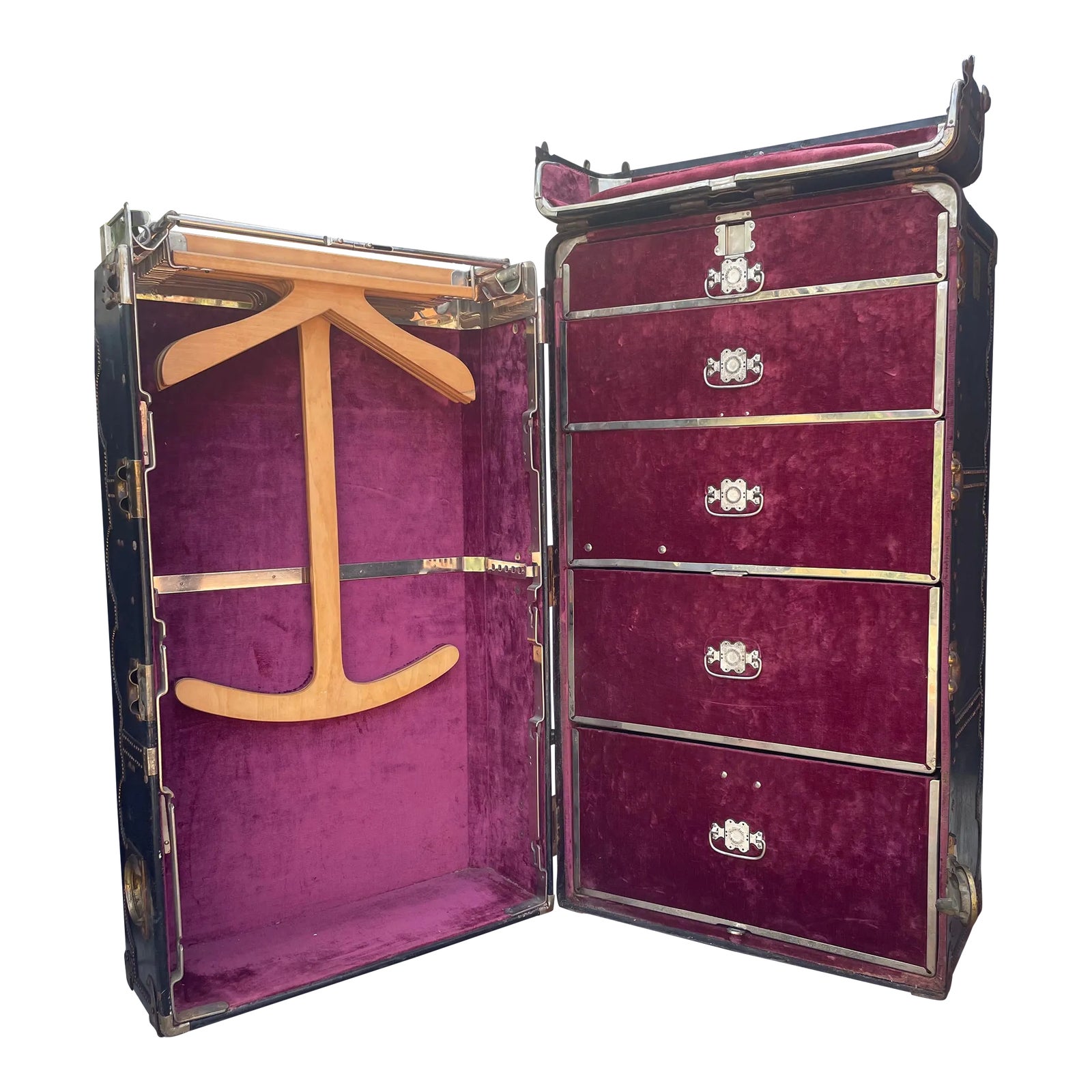 Antique Hartman Cushion Top Steamer Trunk by Norfolk Trunk Factory ...